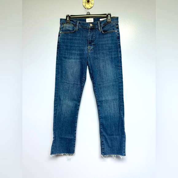 Frame Denim | Jeans | Frame Le High Straight Cropped Denim Blue Jeans 3 ...